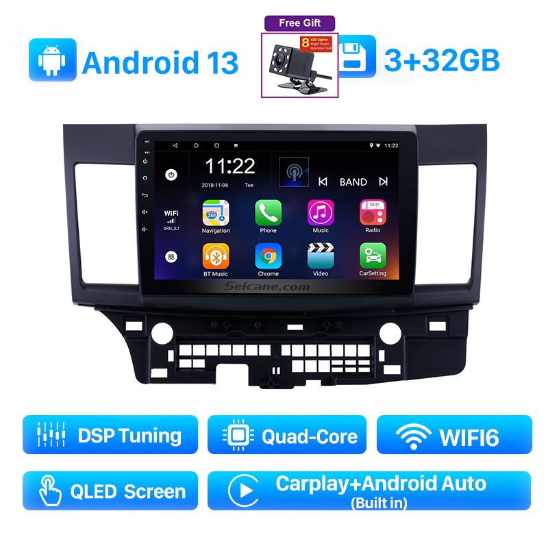 Seicane 10.1 inch Android 13.0 QLED Touchscreen GPS Navigation Radio ...