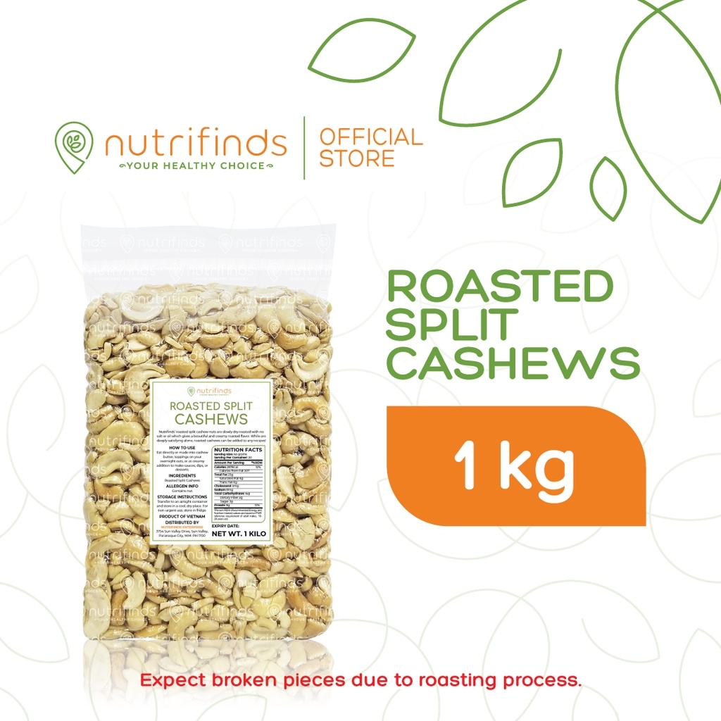 Nutrifinds® Roasted SPLIT Cashews - BULK | Lazada PH