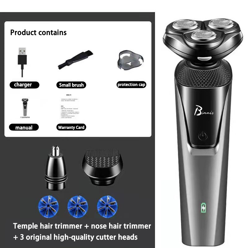 ☢ Electric Shaver for Men 3 In 1 Electric Rechargeable Professional ...