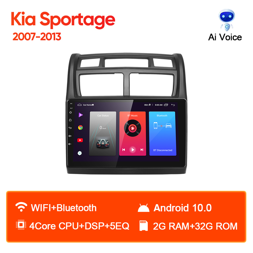 JIUYIN 9 inch Android Head Unit for Kia Sportage 2007-2013 8-Core 4 ...