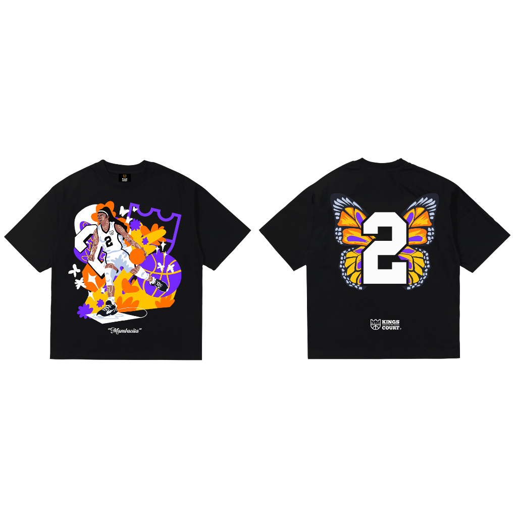 KOTC Kobe 8 Protro “Mambacita” T-Shirt in Black & Mesh Shorts in Mamba ...