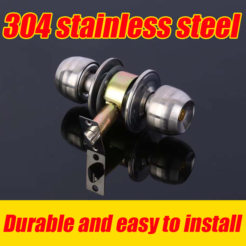 door knob Universal door handle lock stainless steel with key | Lazada PH