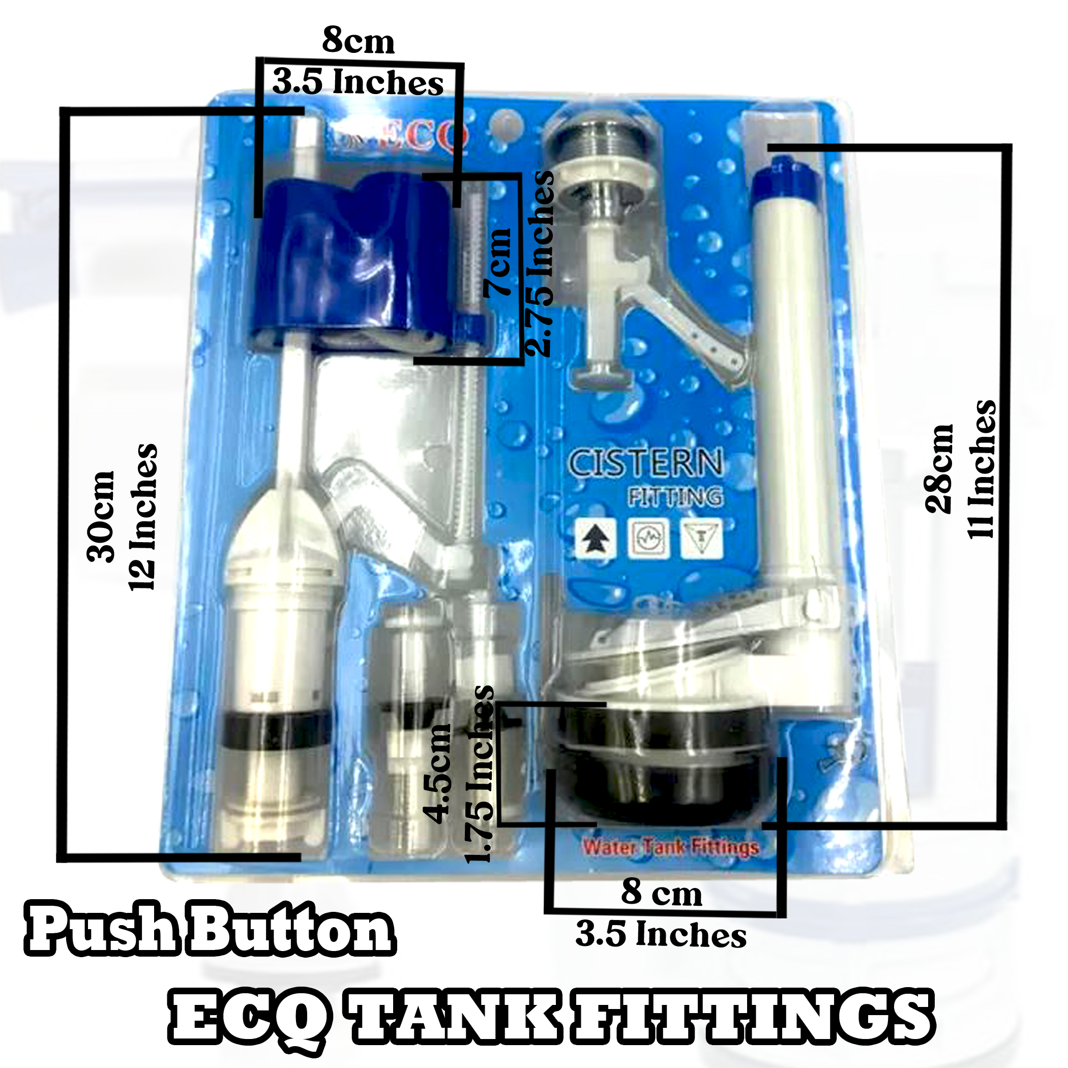1 Set ECQ CISTERN FITTINGS WATER TANK FITTINGS FOR TOILET FLUSH | Lazada PH
