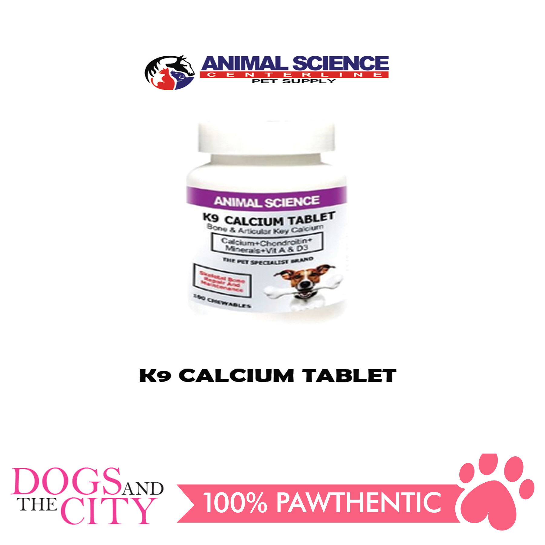 Animal Science K9 Calcium Tablets 100 Chewables for Dogs | Lazada PH