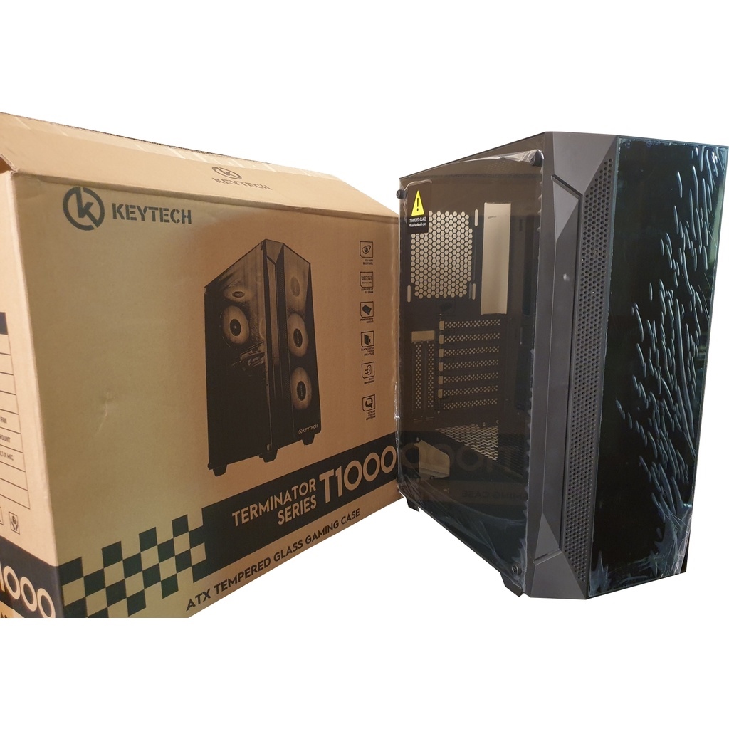 【COD】 Keytech T1000 Terminator Series Tempered Glass Mid Tower Gaming ...