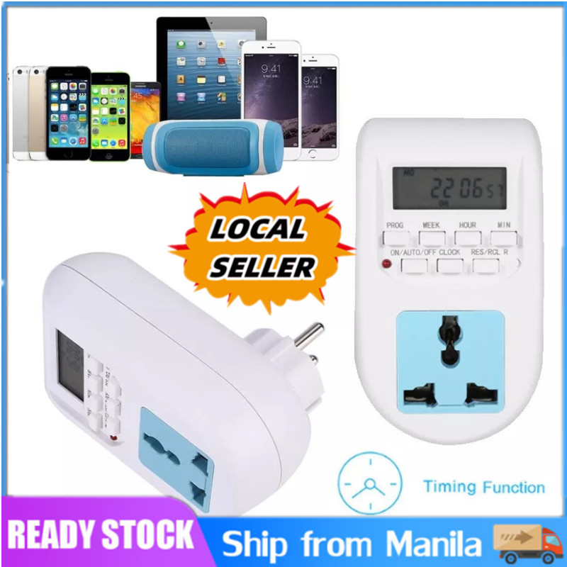 Programmable 24 Hours Digital Switch Timer Socket 24 Hour Cyclic Timer Switch Universal Timing