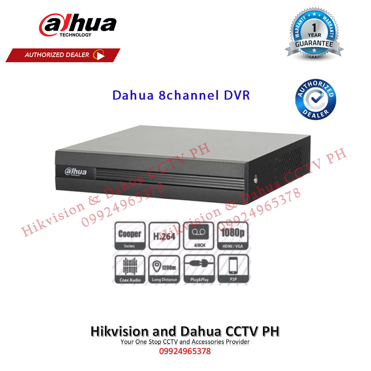 Dahua CCTV DVR 8CH Face Detection H.265 Motion Detect Digital Video Recorder For CCTV Camera ...