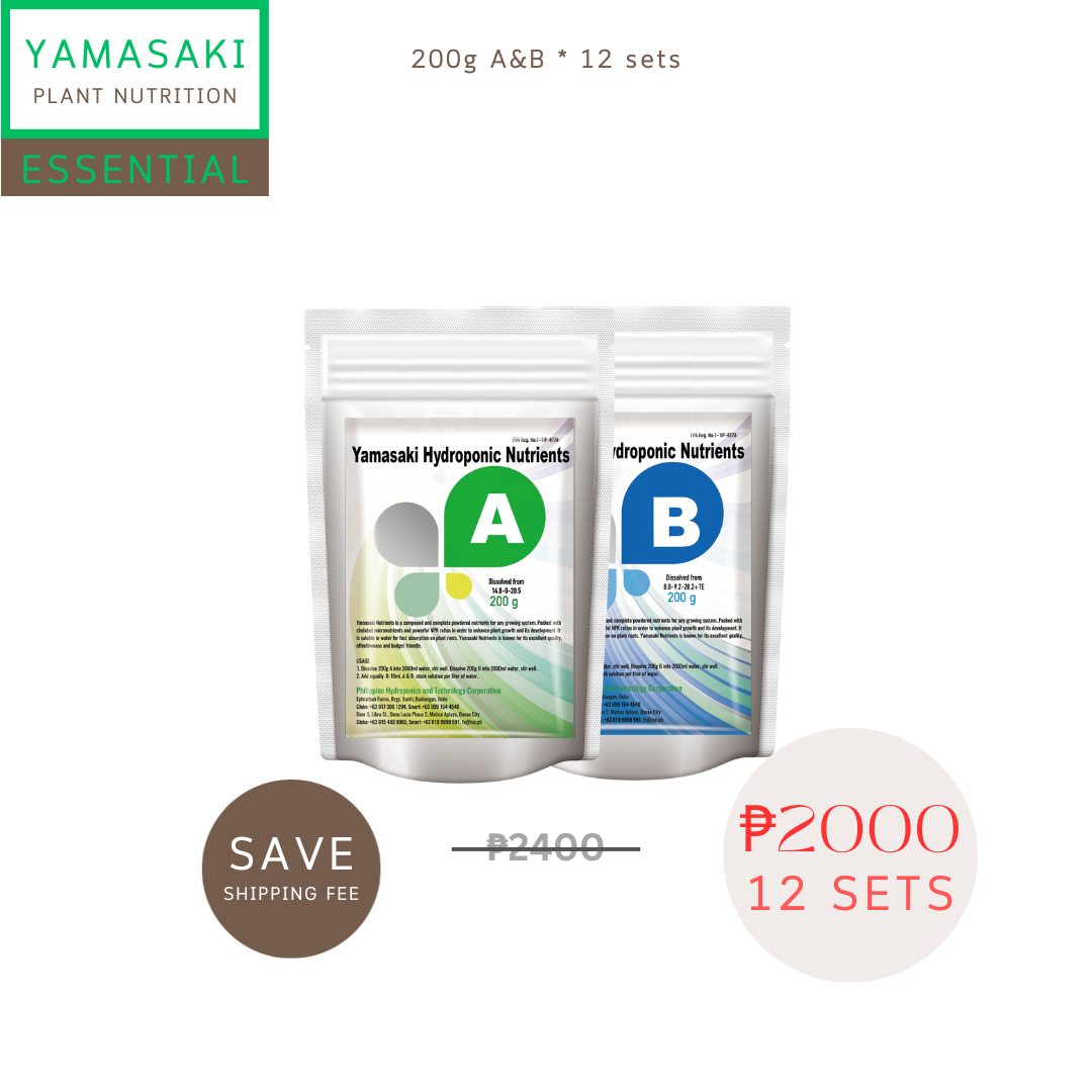 Yamasaki hydroponics nutrient 200g A&B 12 set | hydroponic nutrient solution snap solution ...