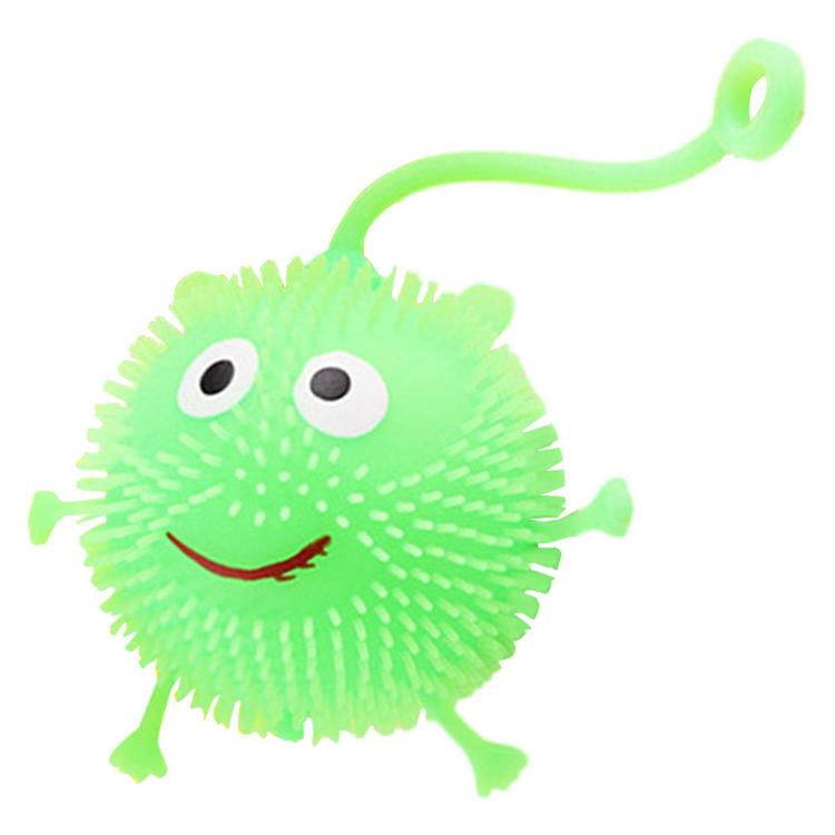 LED Light Ball Smile Face Bouncy Ball Flashing Ball Sensory Toy Light ...