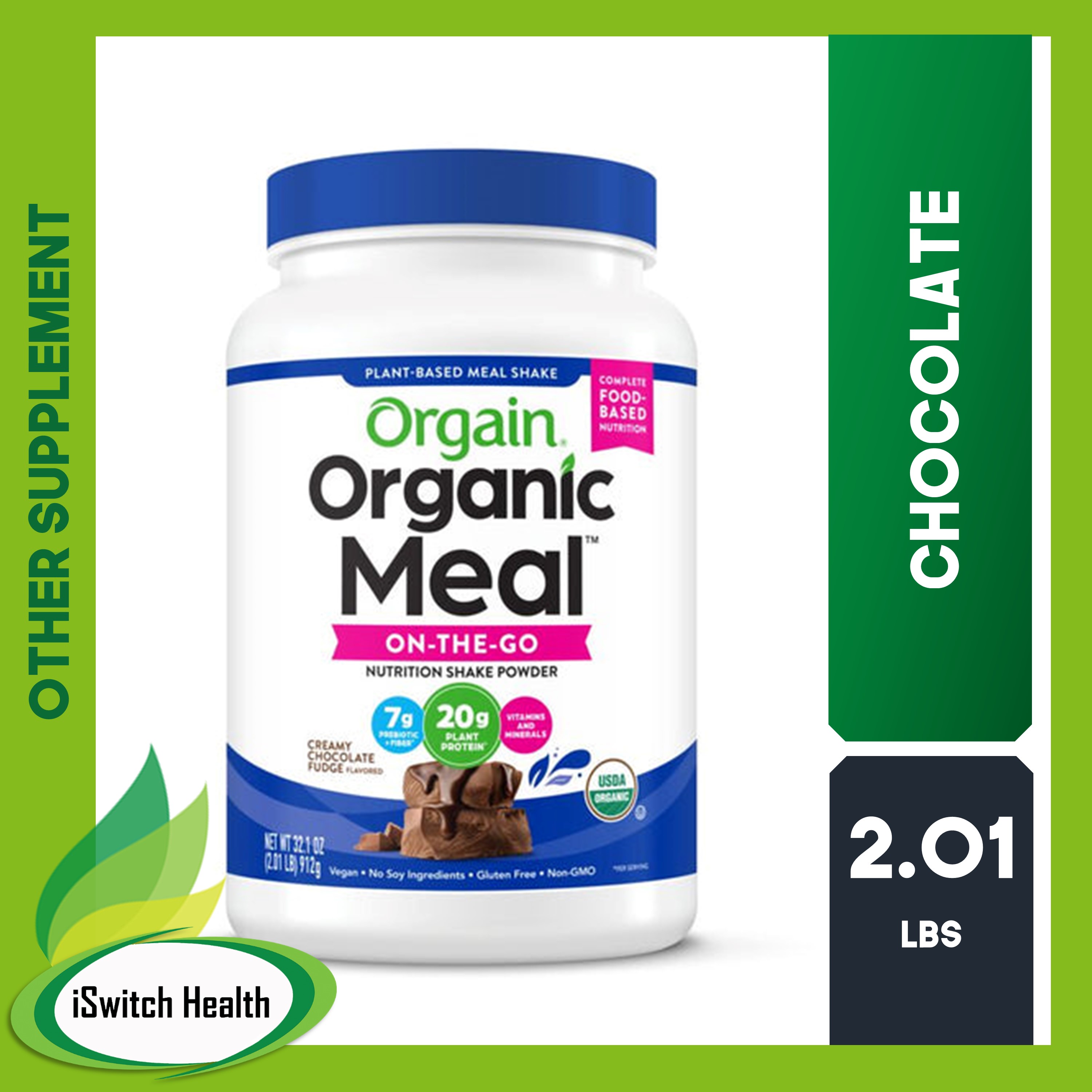 Orgain Organic Meal Nutrition Shaker Powder - Plant Based - 2.01lbs ...