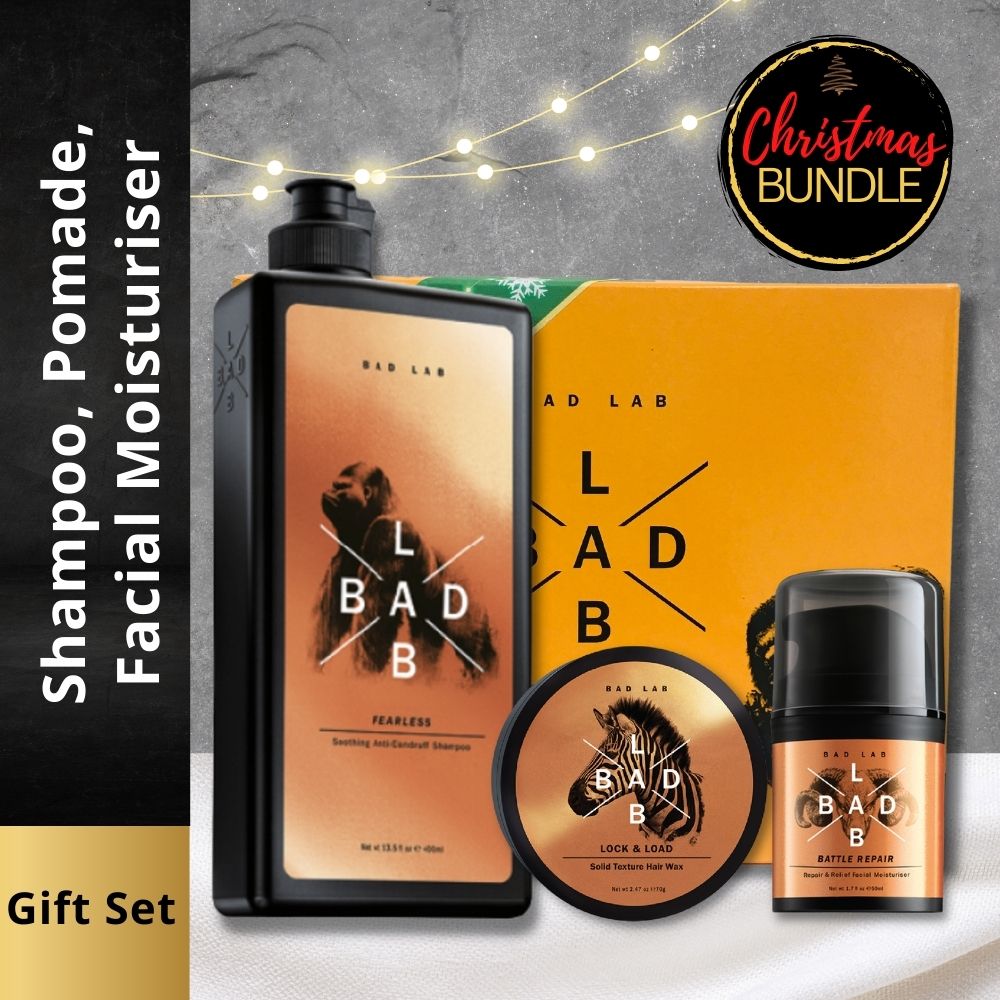 Bad Lab Holiday Gift Set ( Fearless Anti-Dandruff Shampoo 400ml, Battle ...
