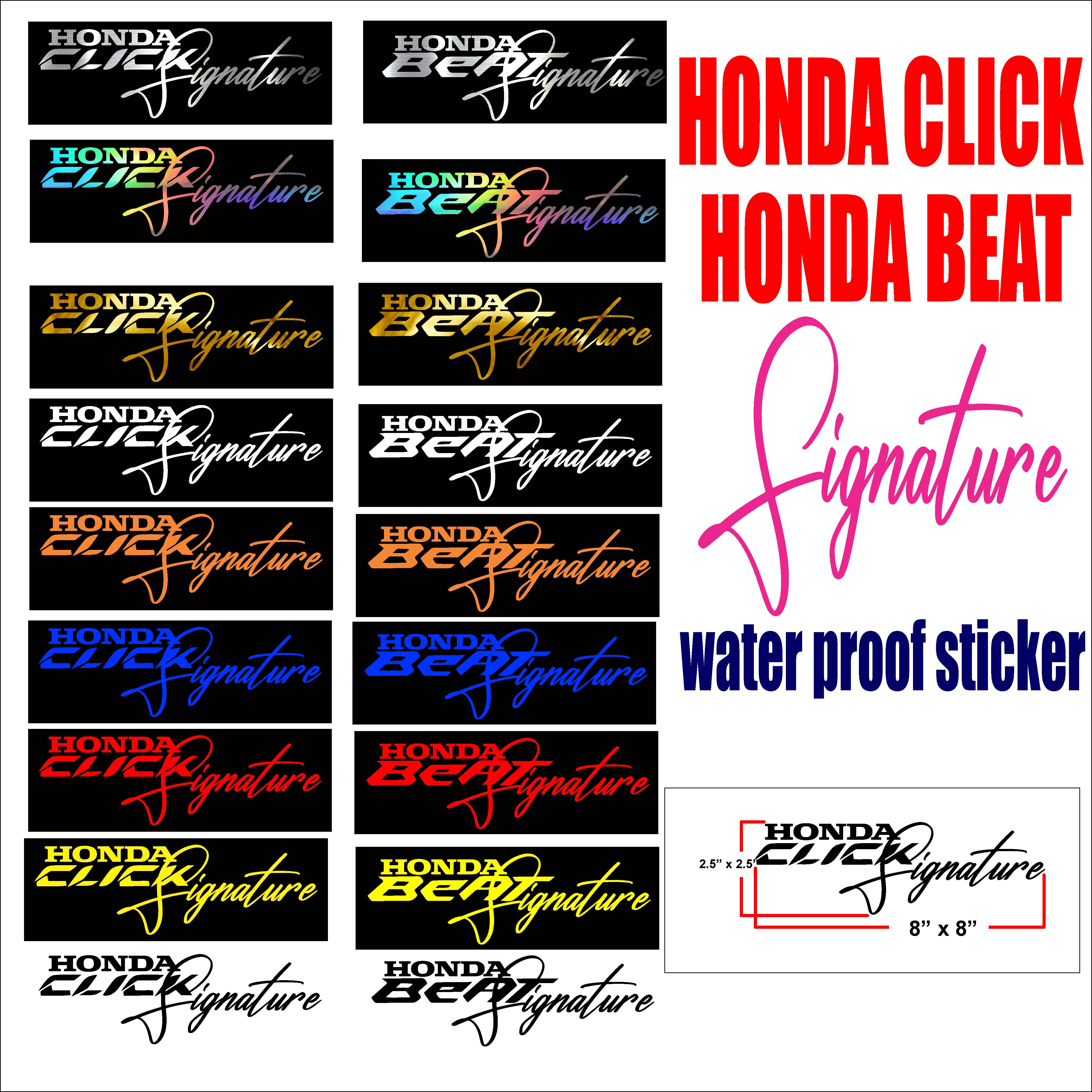 HONDA SIGNATURE STICKER | Lazada PH