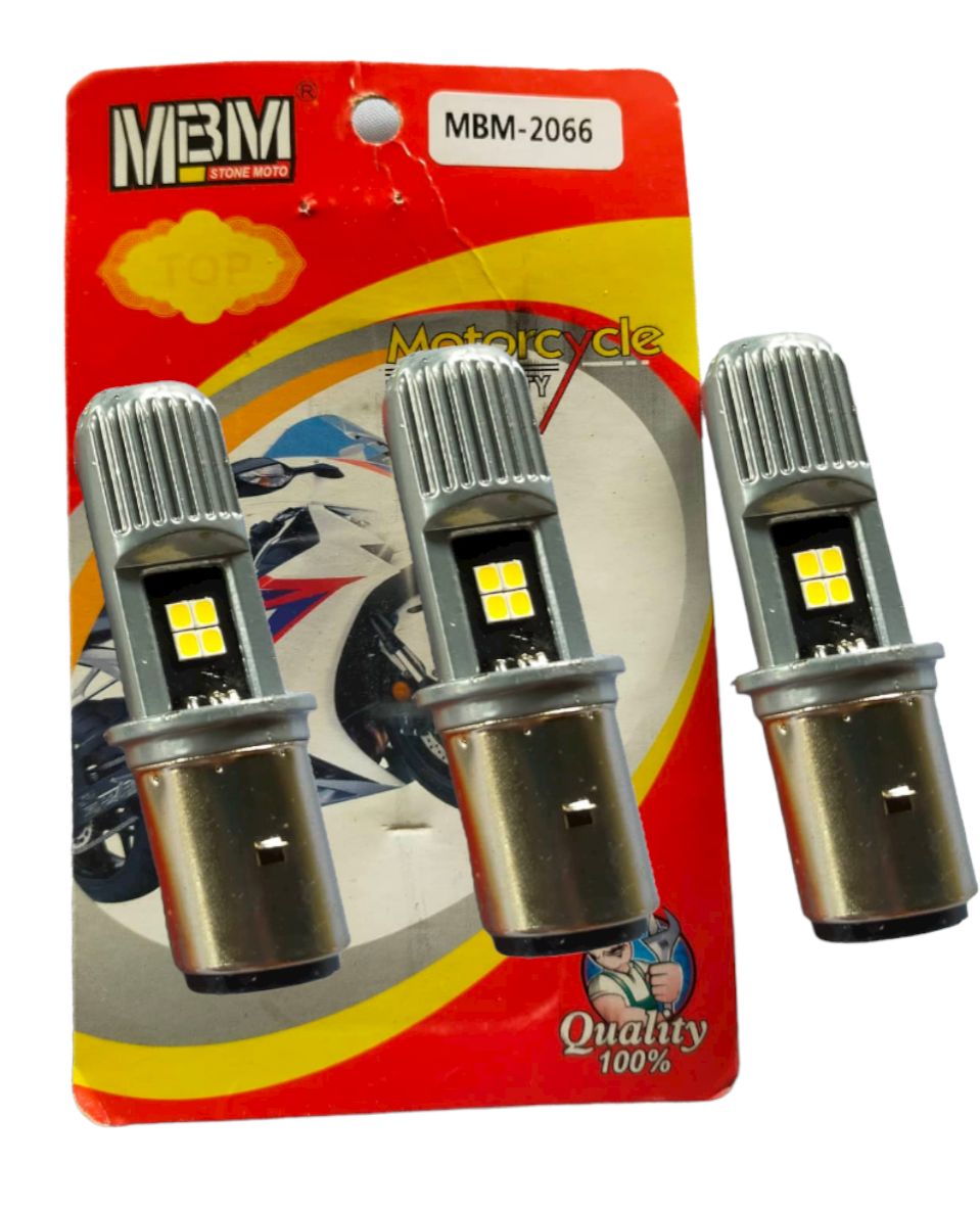 3PCS MBM Headlight bulb led 2pin super white high/low T19 for battery ...
