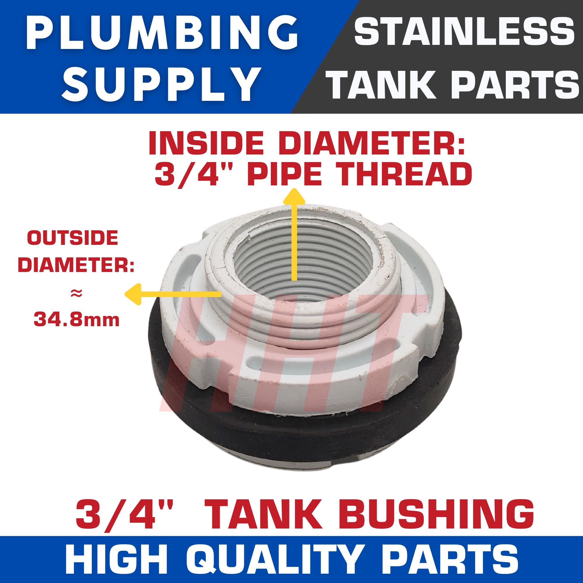 Bestank Water Tank Adapter Bushing Fittings 3/4'' 1'' Stainless Storage ...