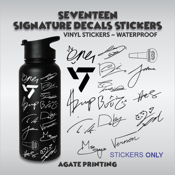SEVENTEEN SIGNATURES STICKERS DECAL for TUMBLERS, LAPTOPS, PHONES ...