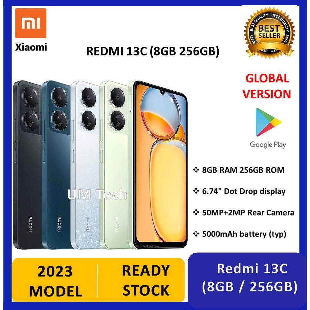 Redmi 13C 8GB 256GB GLOBAL VERSION with Google PlayStore | Lazada PH