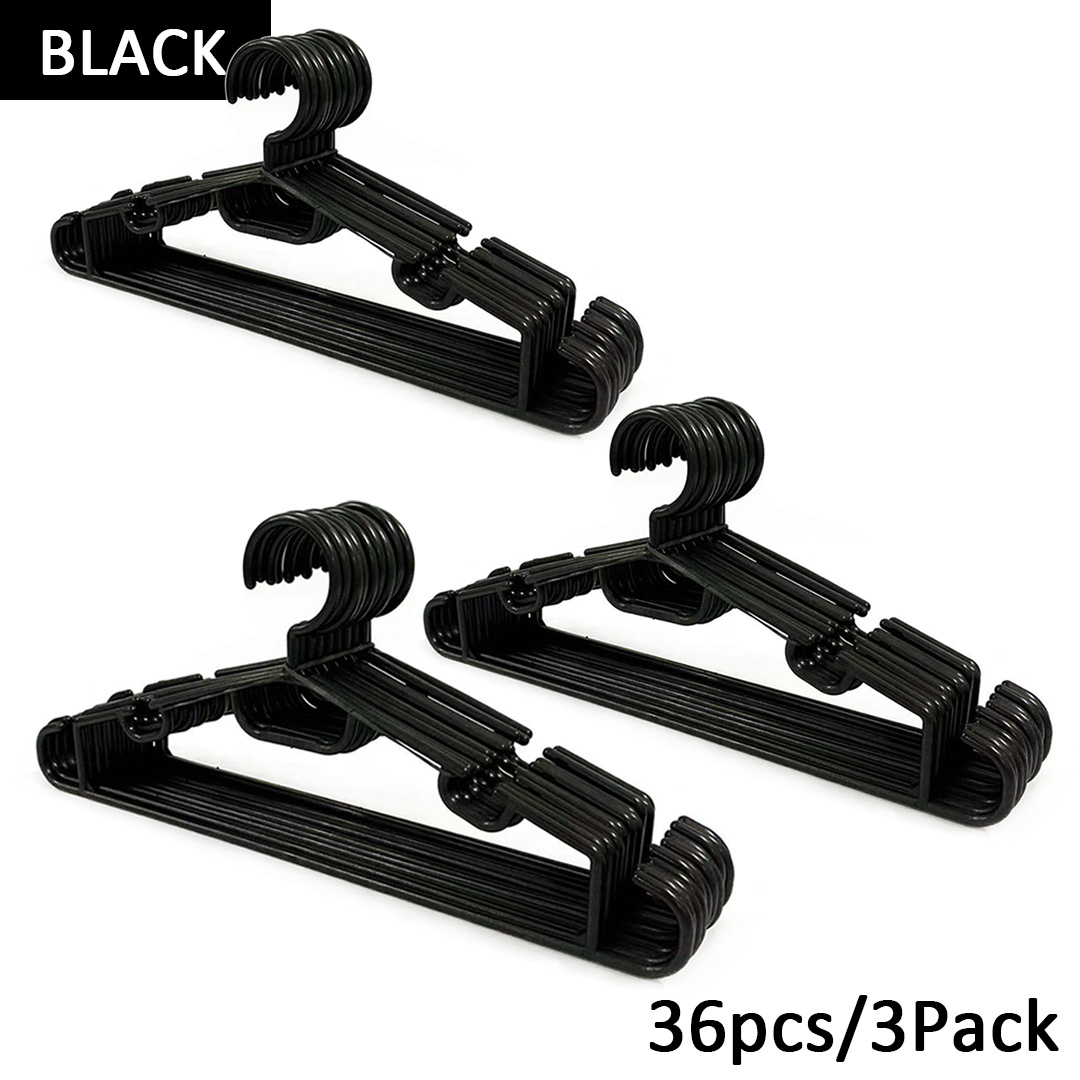 36pcs Plastic Hanger Adult hanger Drying Cloth Hangers 3 Dozen Coat ...