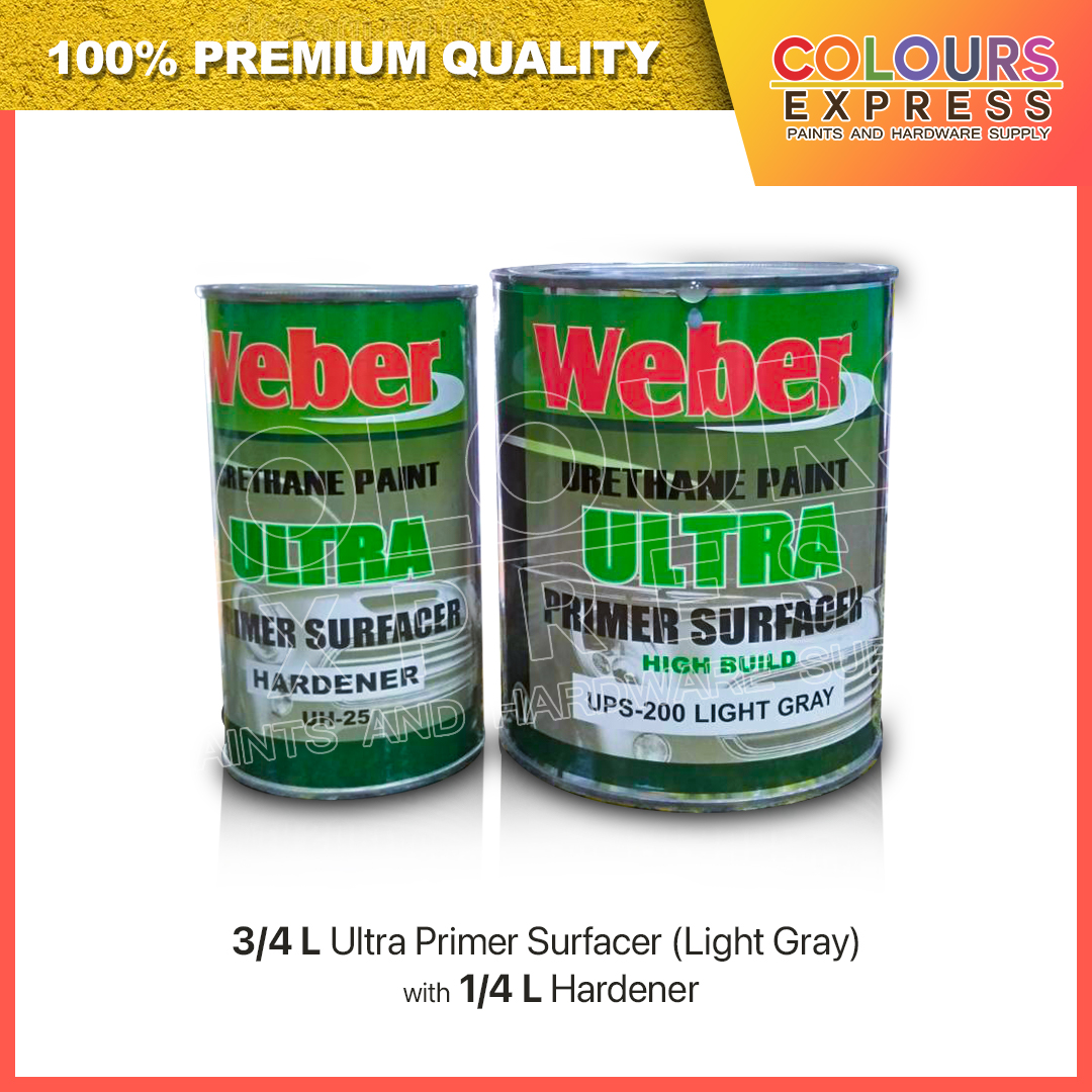 Weber Ultra Primer Surfacer Light Gray / FAMILY COLOR GRAY with Hardener 3/4 topcoat L 1/4 ...