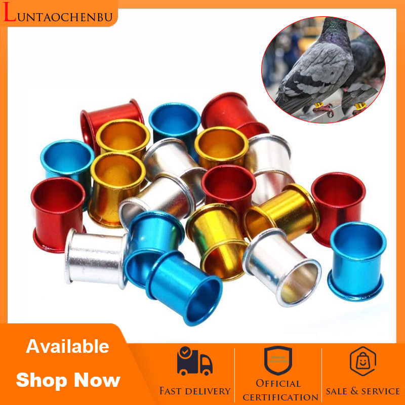 50Pcs Aluminum Pigeon Bird Foot ring Identification Race pigeons color ...