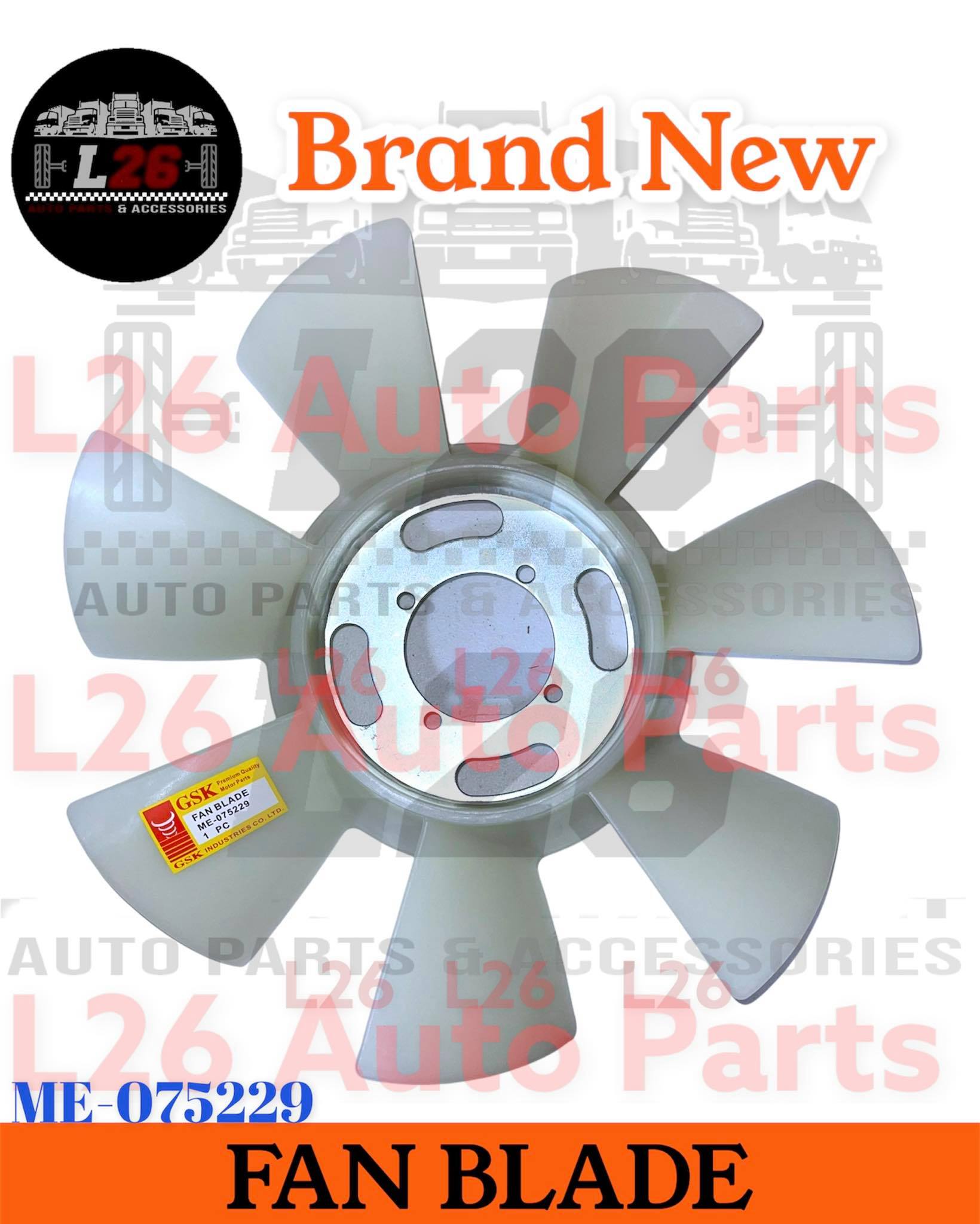 Radiator Fan Blade for Mitsubishi 6D17, FUSO FH215, FH218 440mmx82x97x7 ...