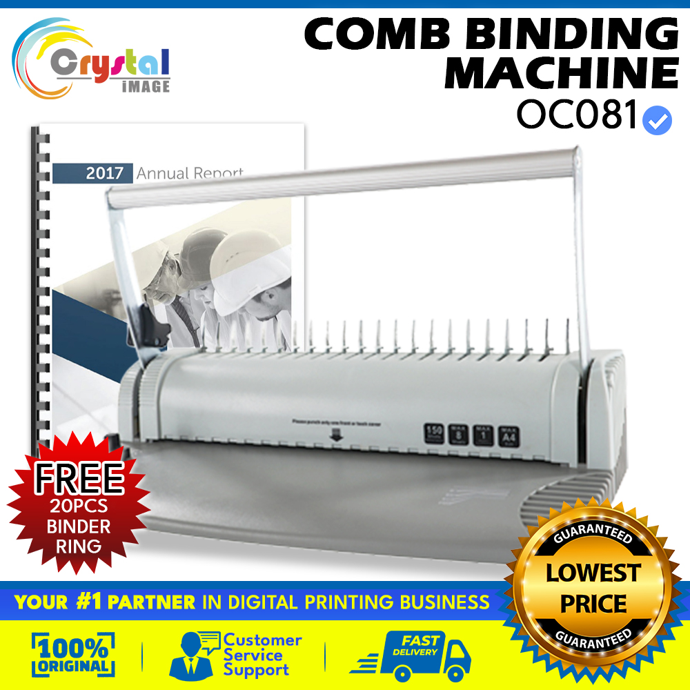 Officom OC081 Comb Binding Machine 21 Holes A4 Size Heavy Duty | Lazada PH