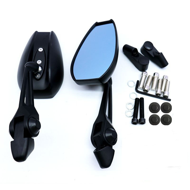 Motorcycle Side Mirror V1 Street King Anti-glare Adjustable Blue Lens ...