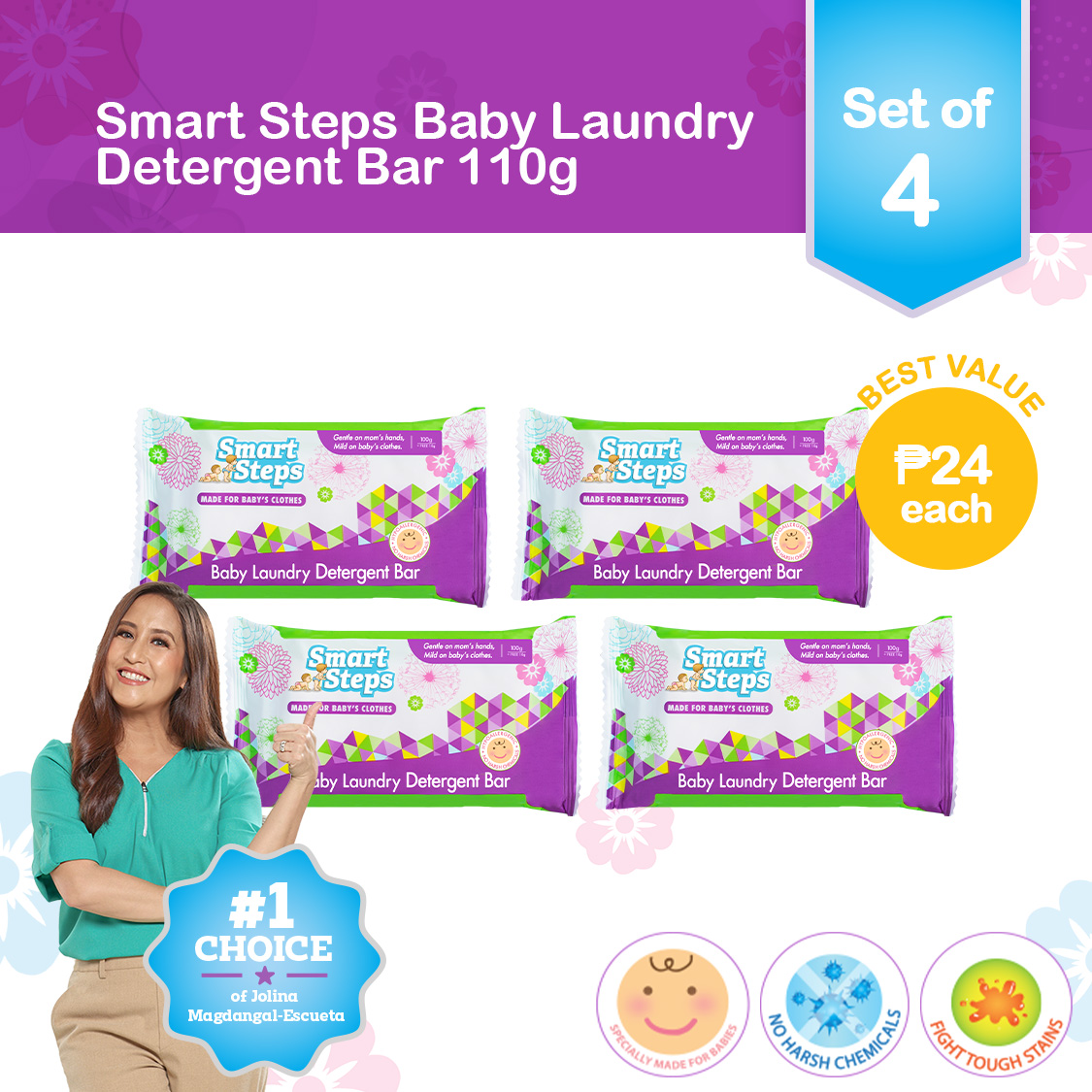 Smart Steps Laundry Detergent Bar Set of 4 | Lazada PH
