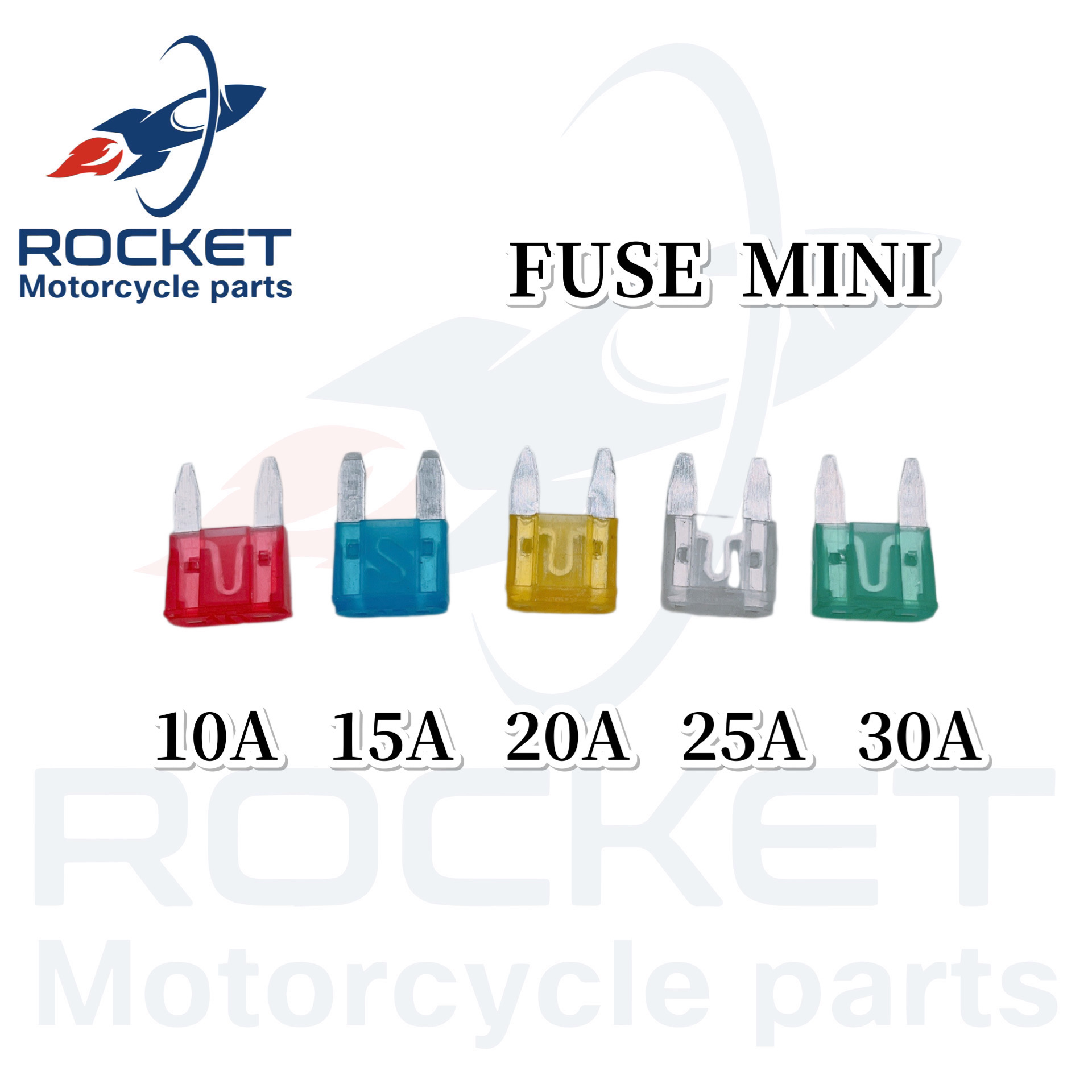 MOTORCYCLE 1PC FLAT BLADE FUSE MINI 10A/15A/20A/25A/30A | Lazada PH
