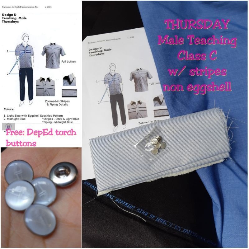 DepEd National Teachers Uniform 2021 Thursday Men Male Teaching non ...