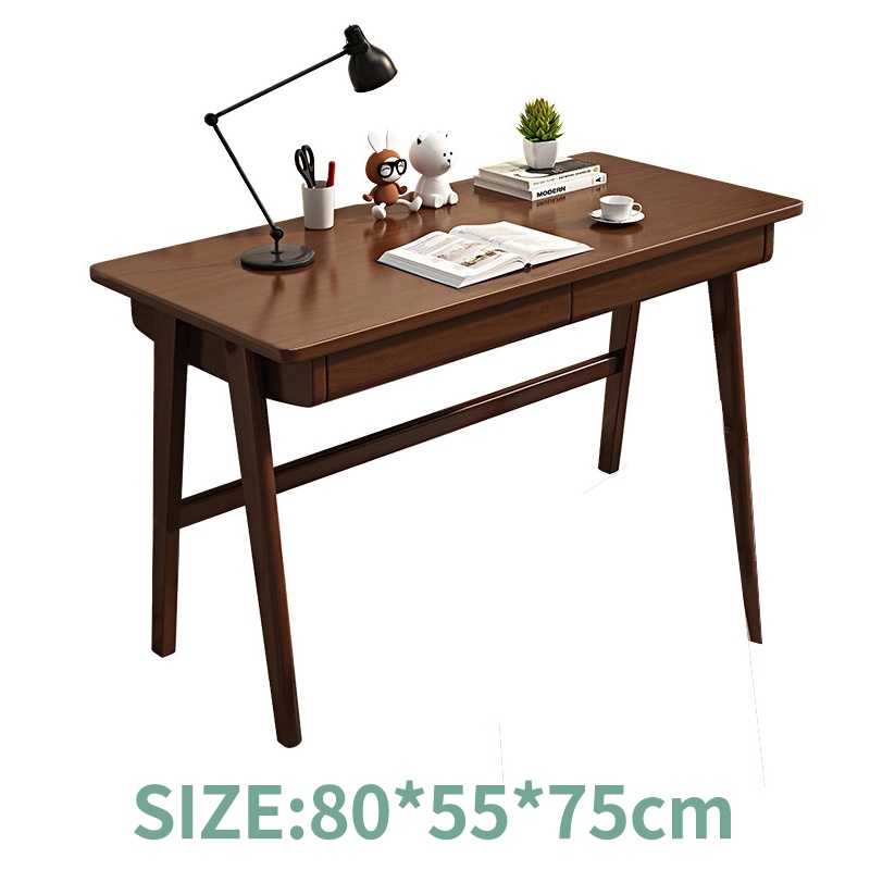 Solid Wood Computer Table Study Desk Home Office Desktop Working Table ...