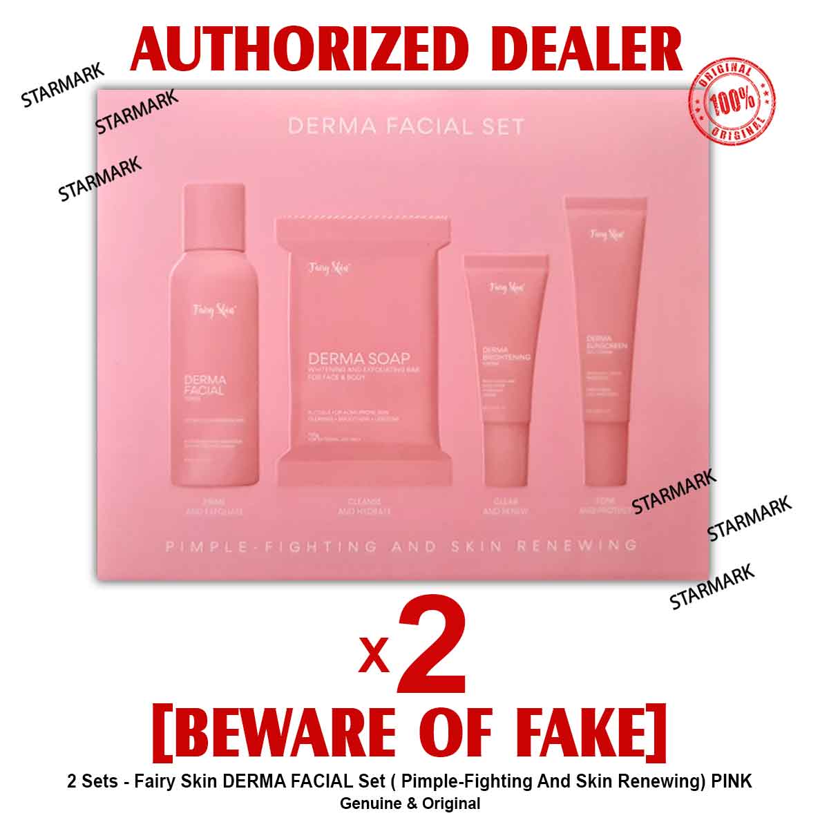 Fairy Derma Facial Set PINK Skin Fairy Rejuvenating Set PINK Skin ...