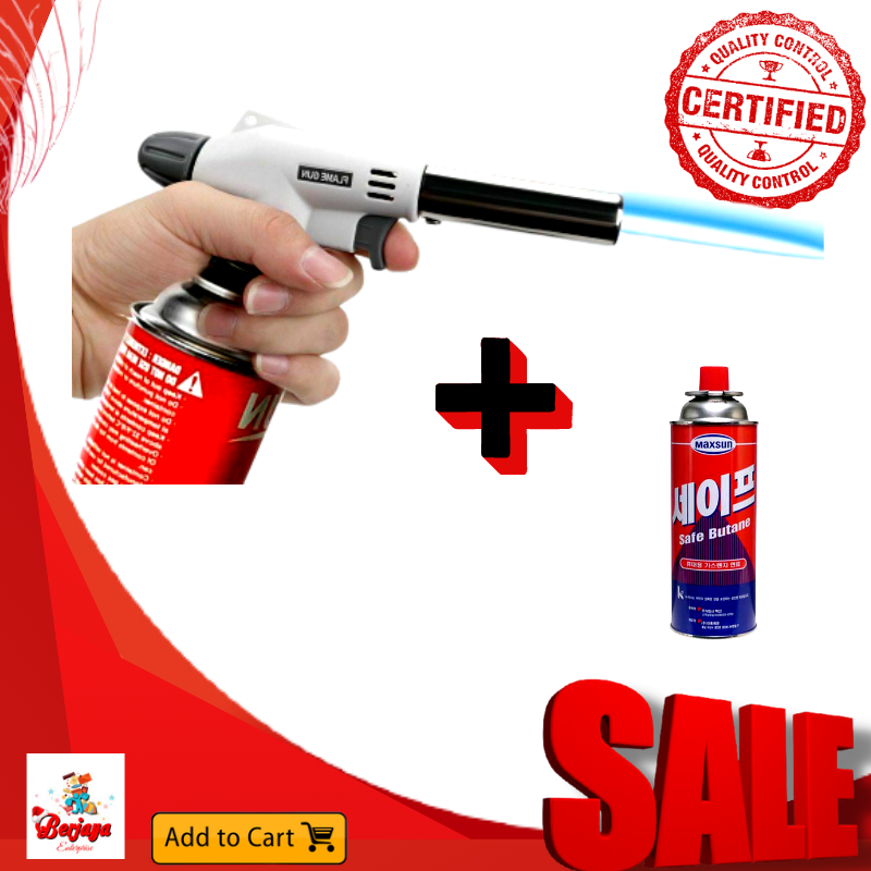 EB- Torch Gun/ Butane Gas Torch Flame Gun/ Portable Gas Torch Spray Gun Burner/ Flamethrower ...