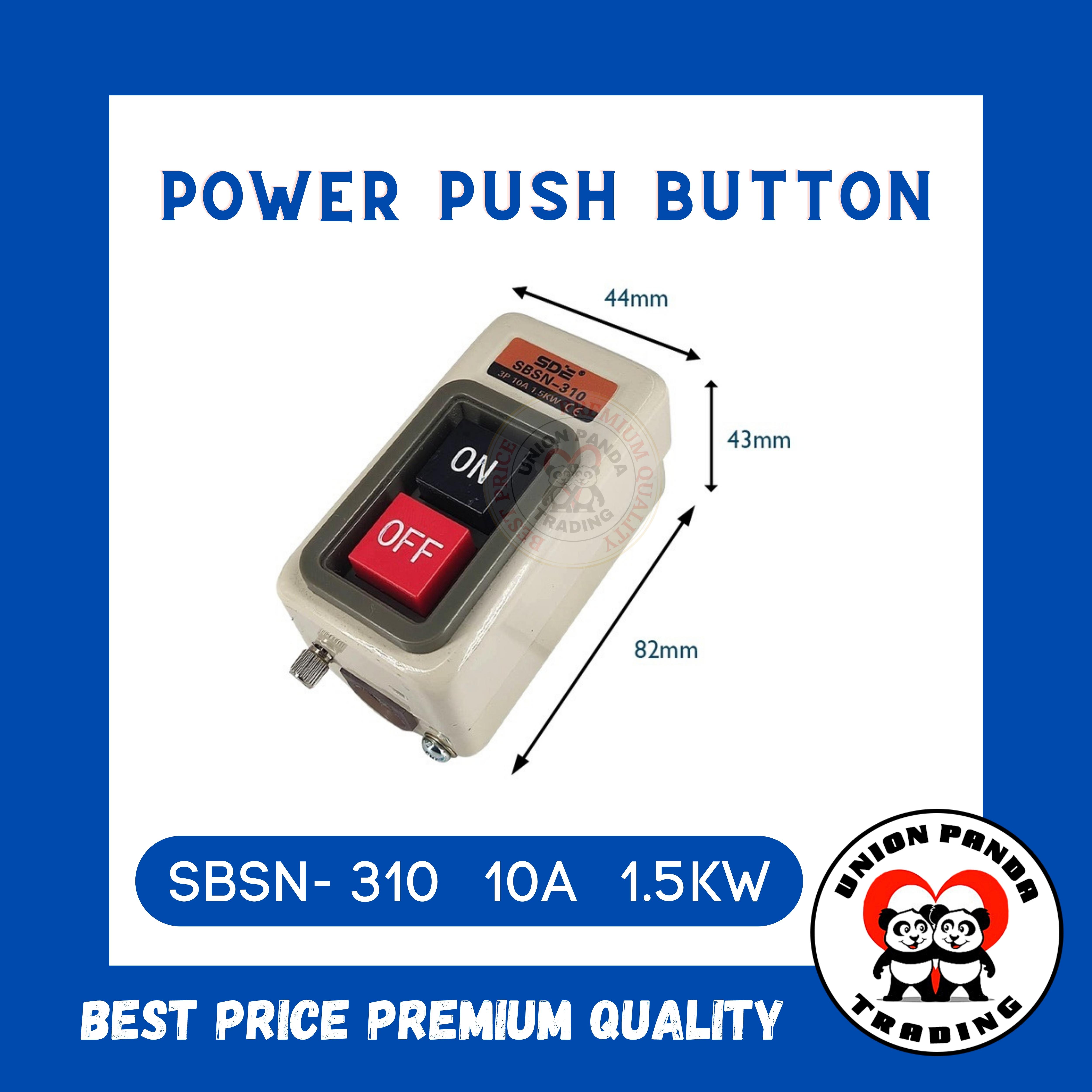 10A 1.5KW POWER PUSH BUTTON SWITCH 3PHASE SBSN SERIES 220/380V Metal ...
