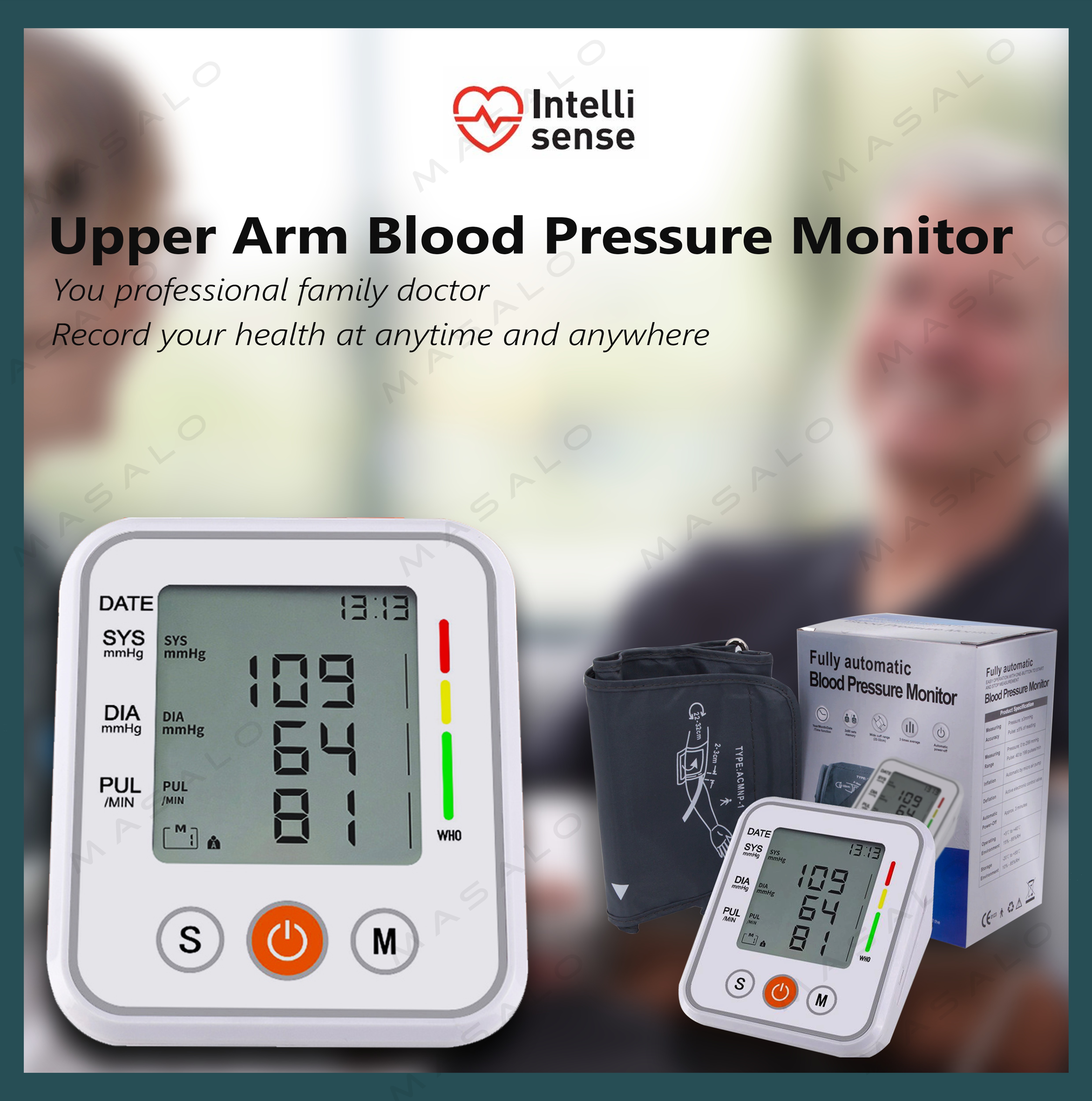 LST [100% Genuine] NEW Digital Upper Arm Blood Pressure Pulse Monitor ...