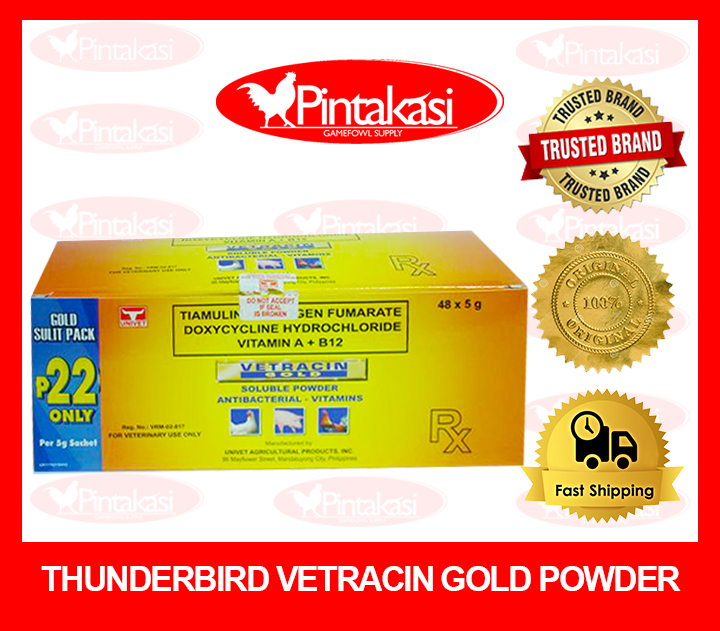 PINTAKASI 1 box 48 sachets of 5 grams Thunderbird Vetracin Gold Water ...