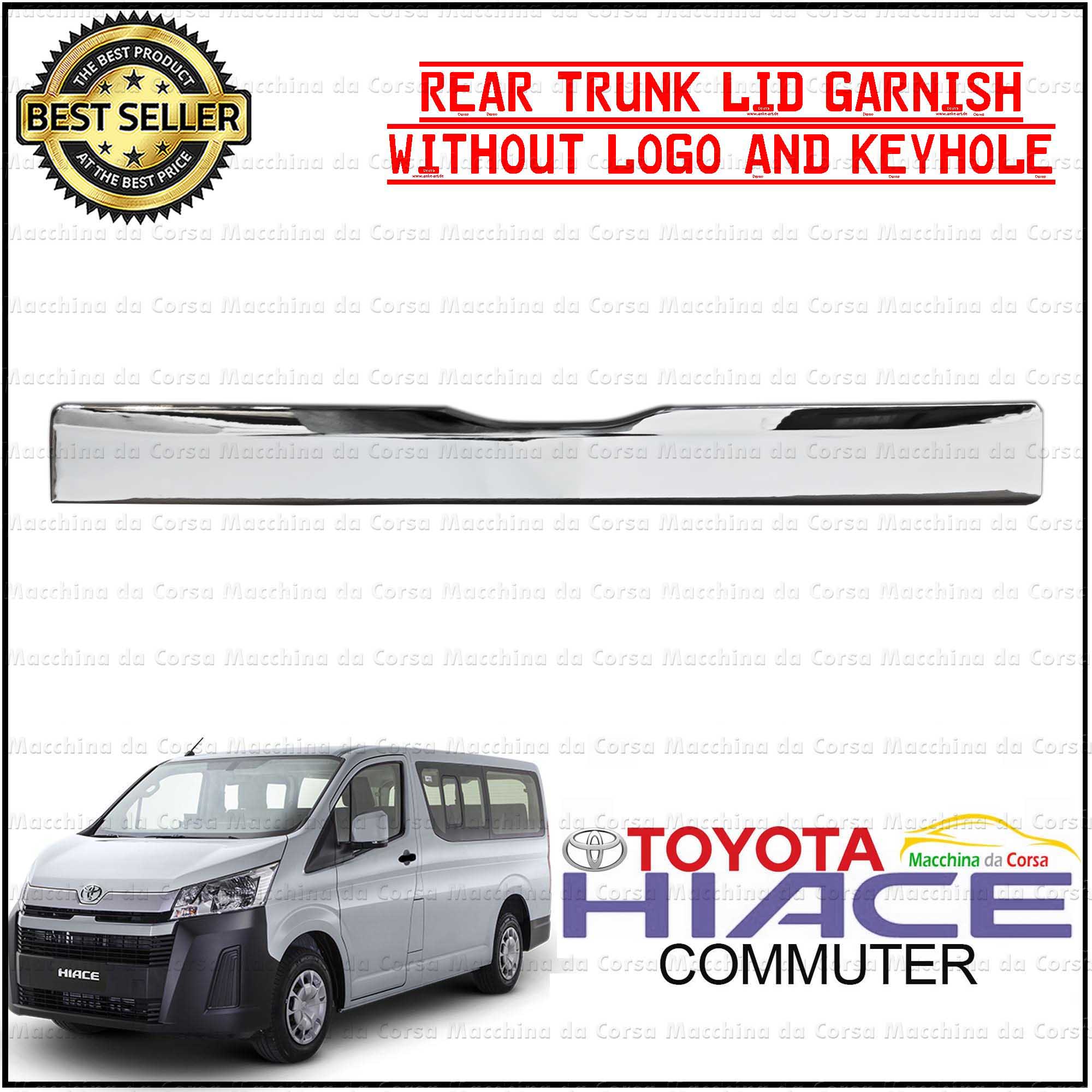 Toyota Hiace Commuter 2019-2023 Trunk Lid Garnish (Chrome) NO LOGO AND ...