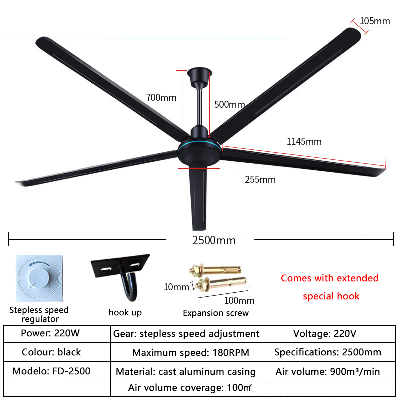 100 Inch Big Ceiling Fan Original Ceiling Fan Industrial Heavy Duty ...