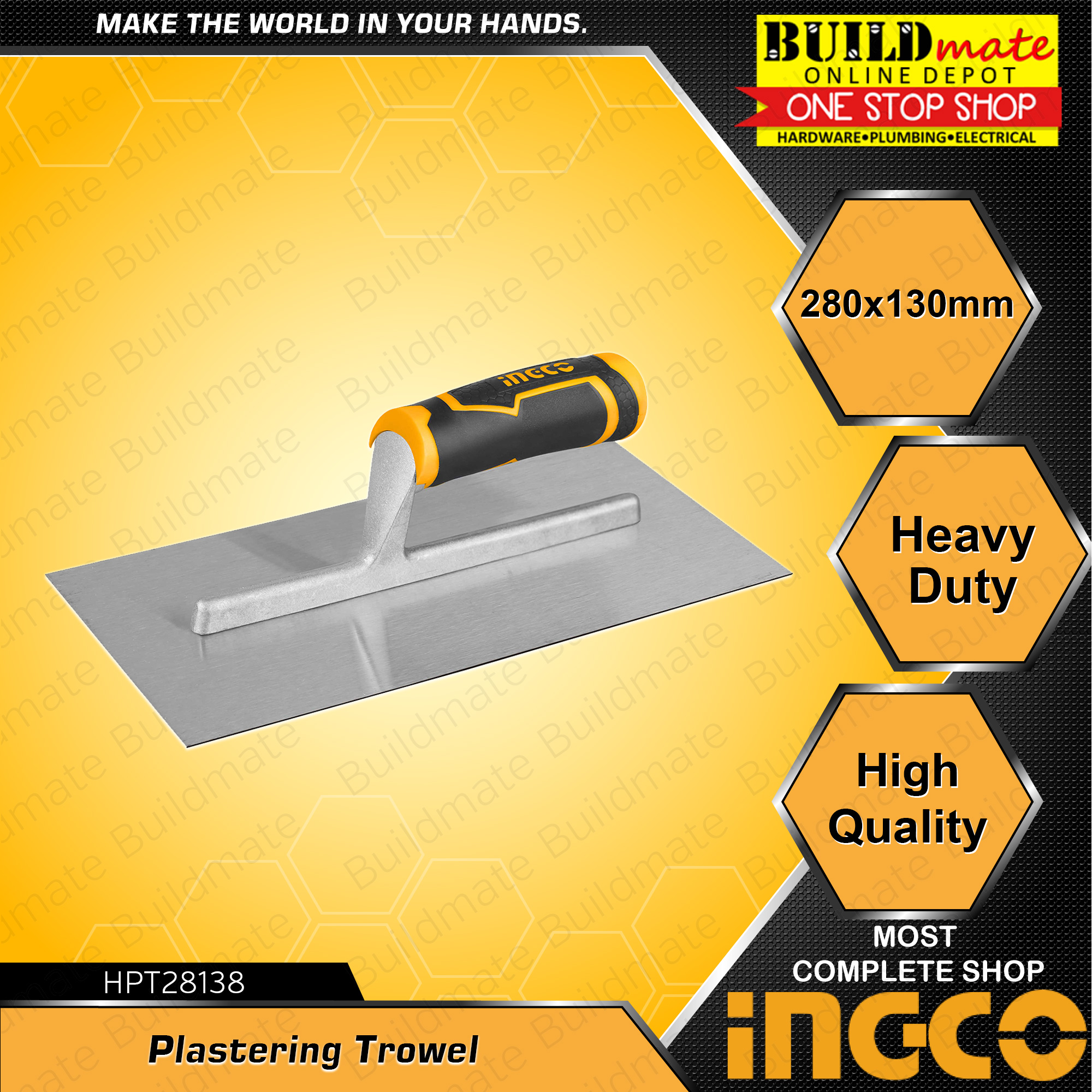 INGCO Plastering Trowel 280x130mm HPT28138 100% ORIGINAL / AUTHENTIC ...