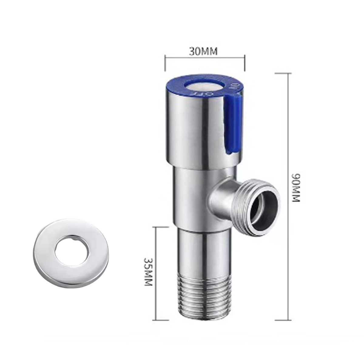 WJT 304 Stainless Steel Angle Valve Angle Check Valve,1/2", 1/2" x 1/2 ...