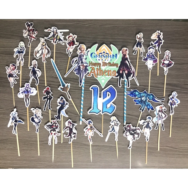 Genshin Impact Cake and Cupcake Topper Your Choice of Heroes | Lazada PH