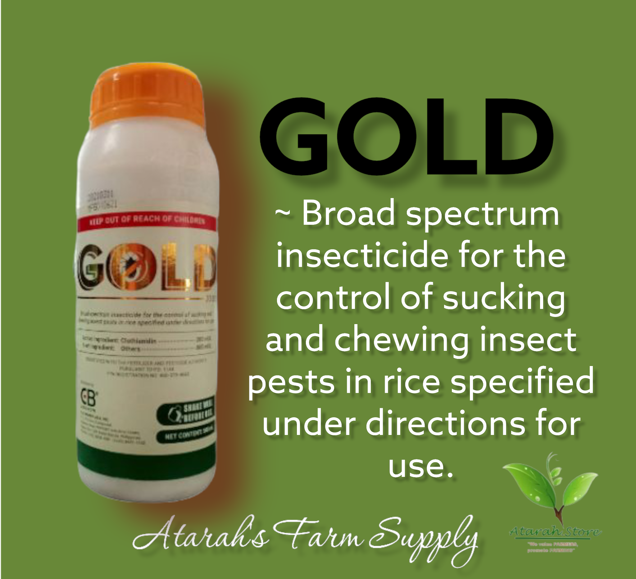 GOLD 20SC INSECTICIDE (500ML) | Lazada PH