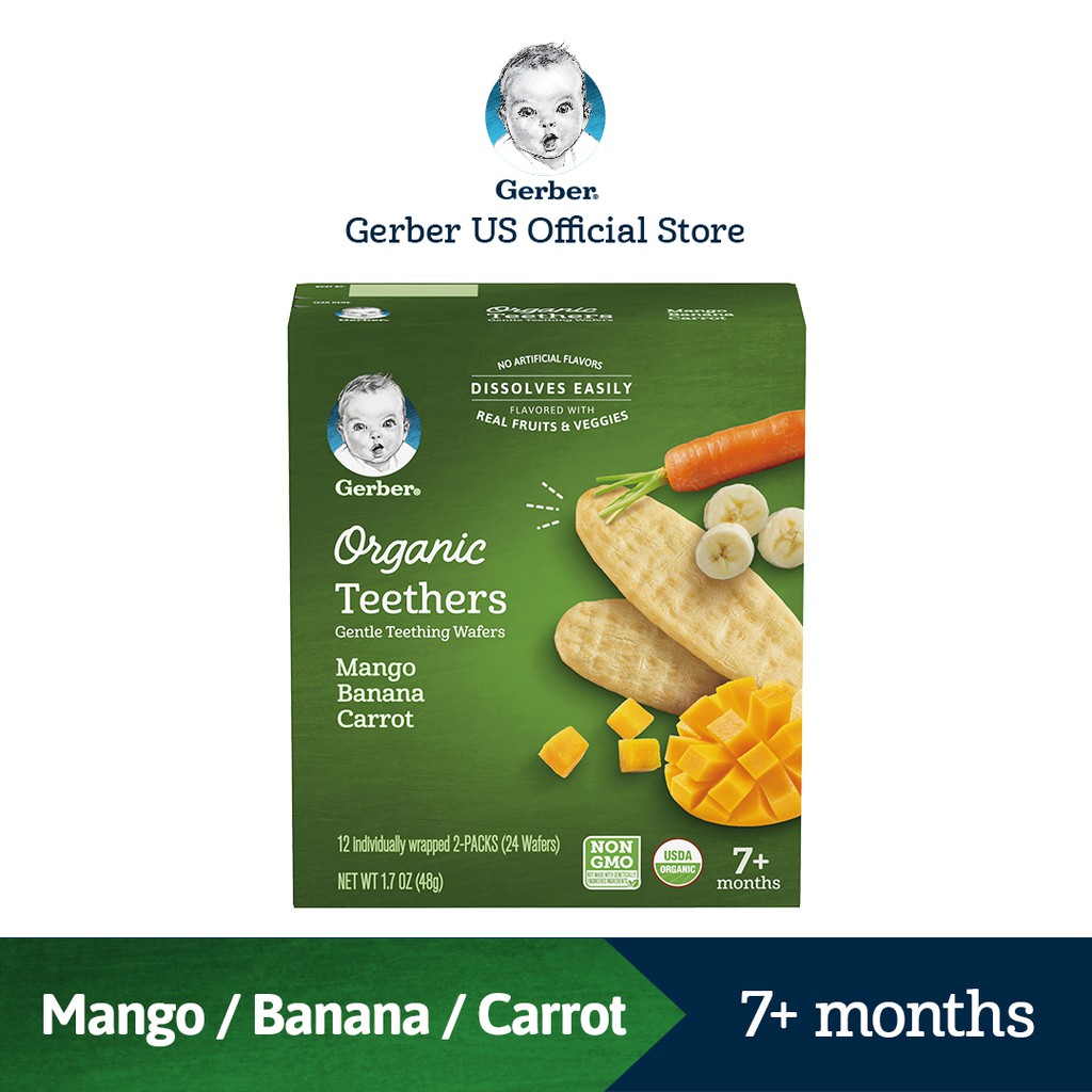 Gerber Organic Teethers Mango/Banana/Carrot 48G | Lazada PH