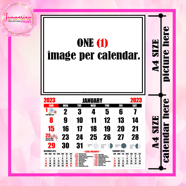 CALENDAR 2023 - PERSONALIZED CUSTOMIZED WALL CALENDAR | Lazada PH