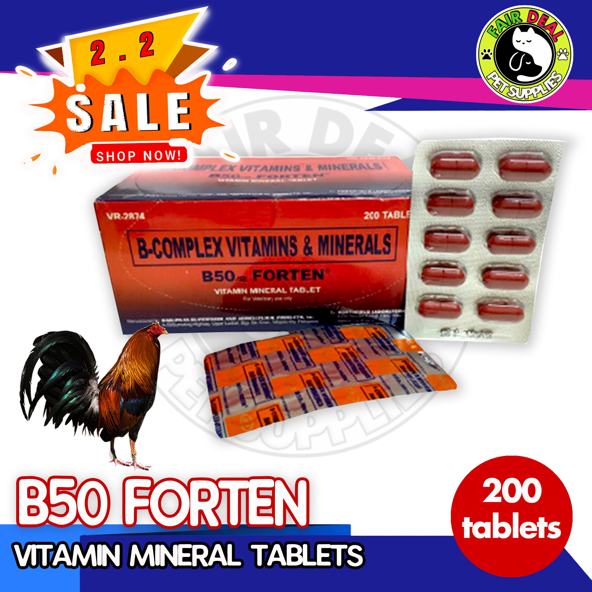 B50 Forten 200 tablets 1 box | Lazada PH