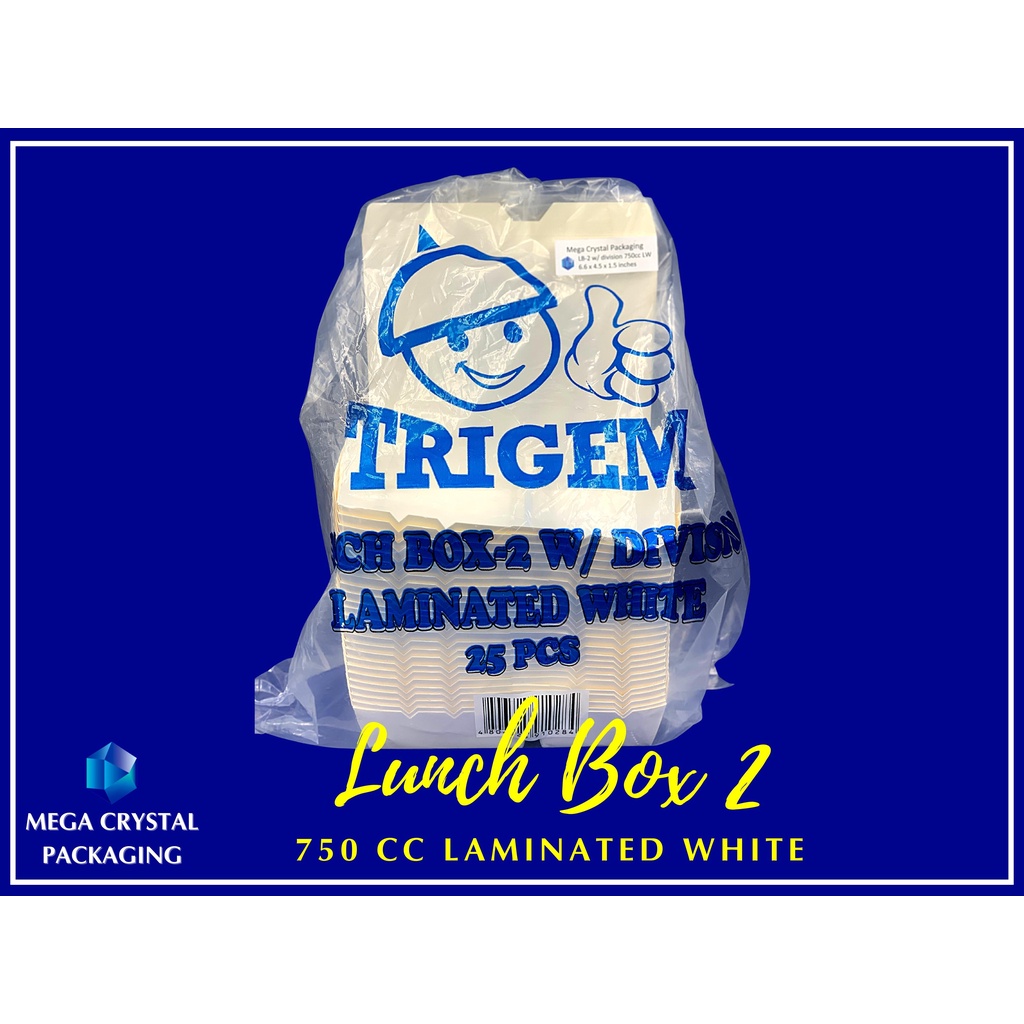 Trigem / Greenbox Meal Box Lunch Box - 2 w/ division 750cc Laminated ...