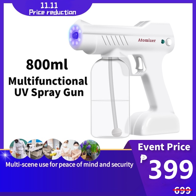 【Ready Stock】800ML Handheld Disinfection Machine Gun Blue Light ...