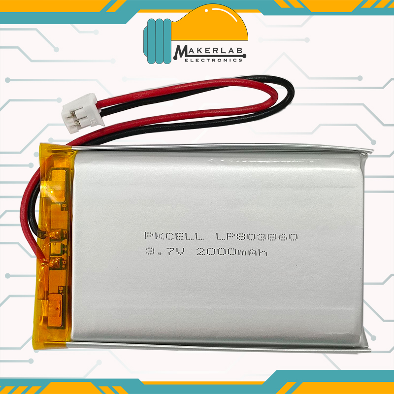 PKCell Lithium Ion Polymer Battery – 3.7v 500mAh | 2000mAh - dashcam ...