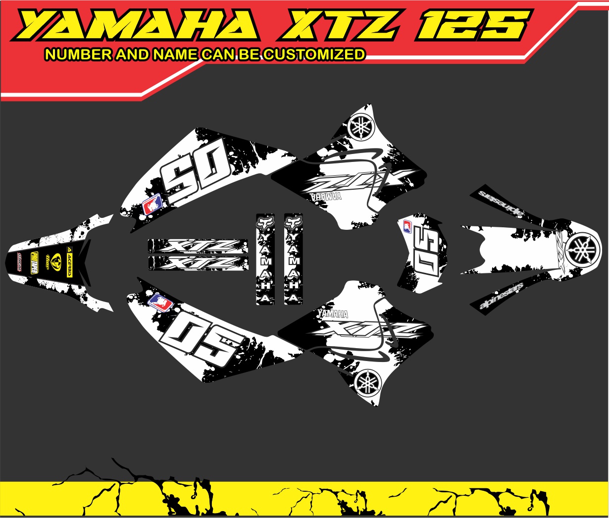 Yamaha xtz 125 full body decals | Lazada PH