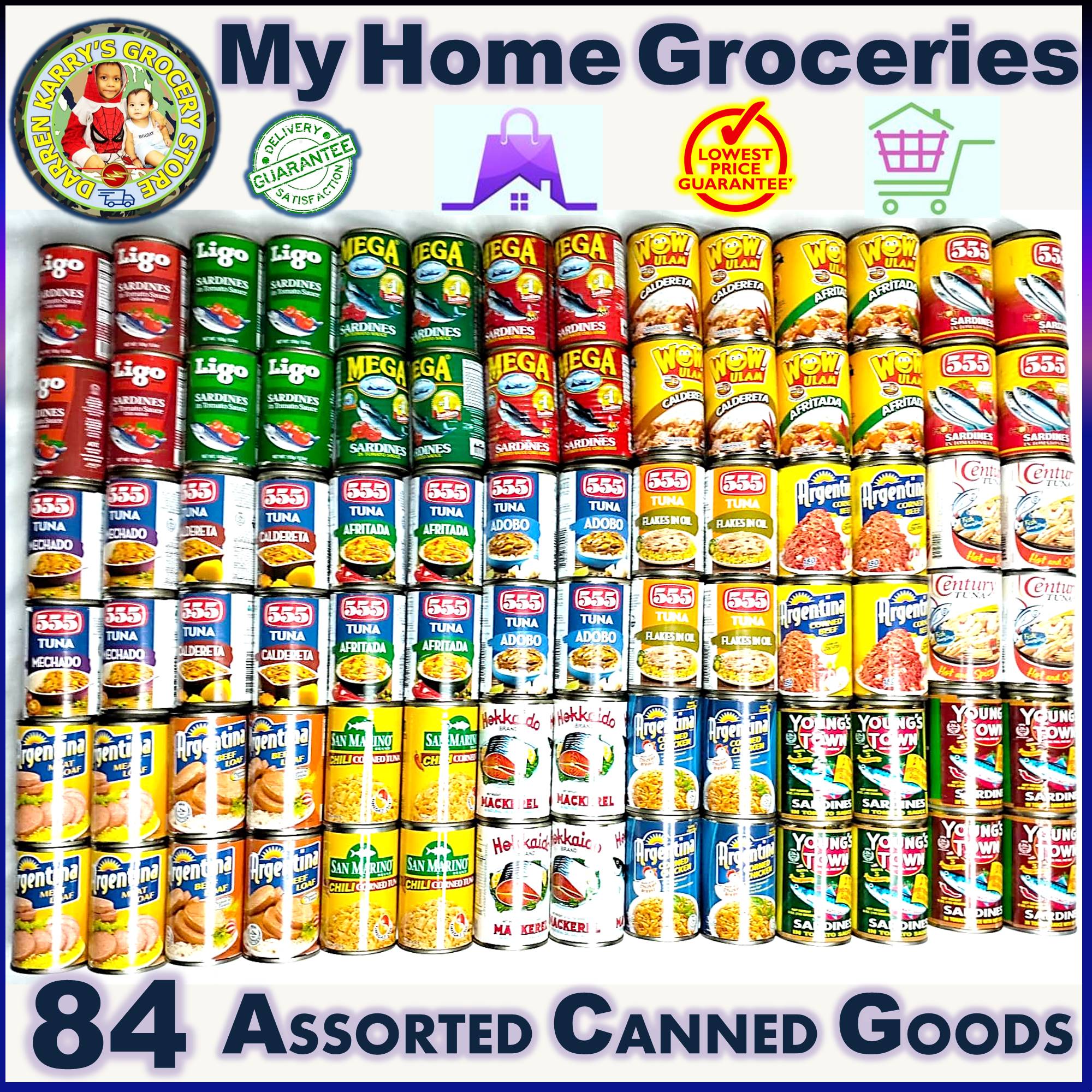 My Home Groceries 84 cans * Please check the list of assorted canned ...