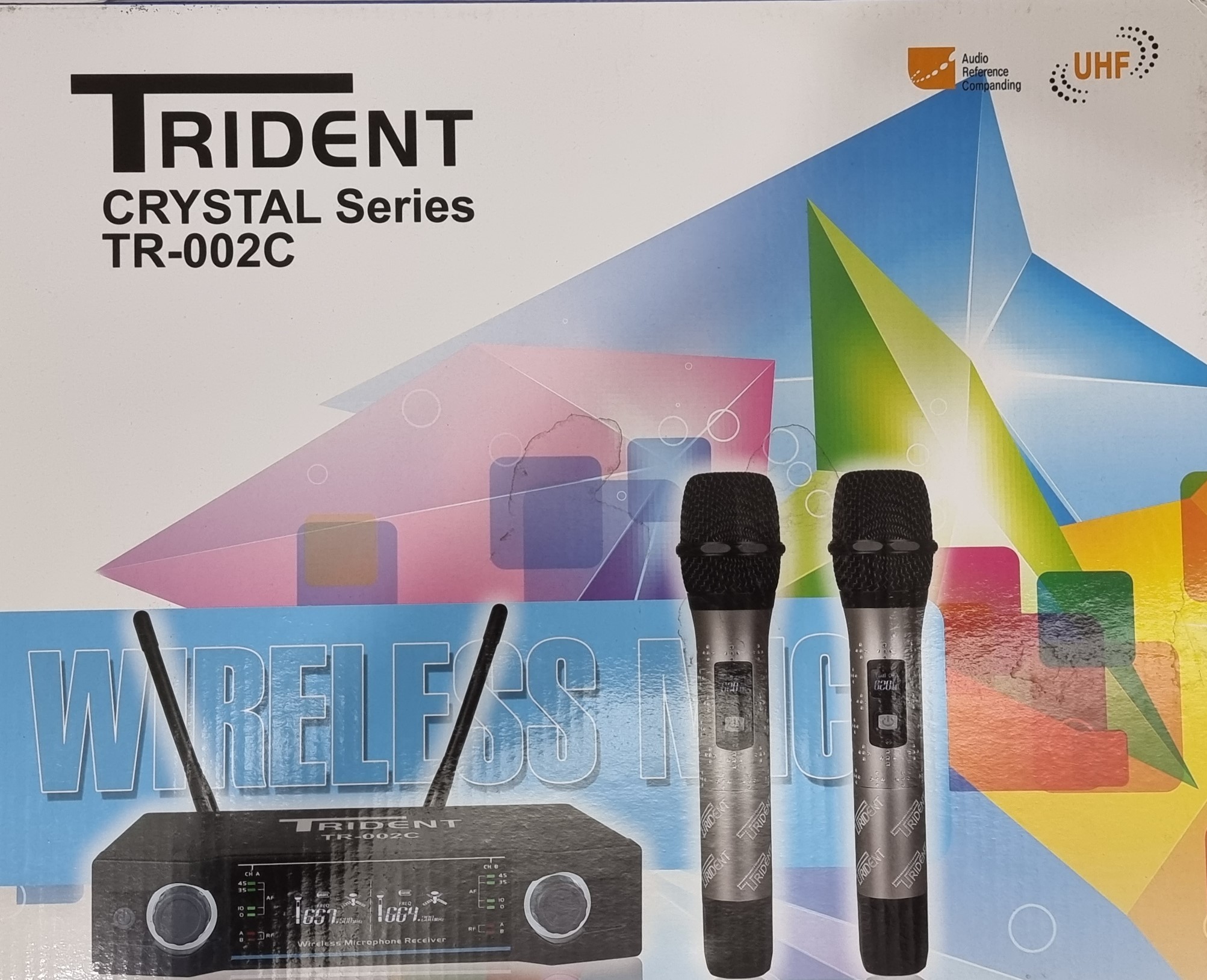 TRIDENT UHF WIRELESS MICROPHONE TR002C WITH DESIGN ON THE MICROPHONE ...